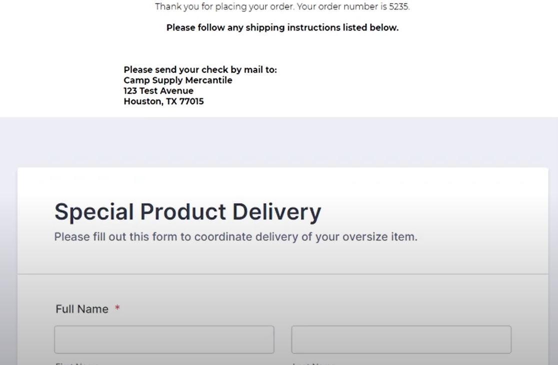 Using the Order Finished Note Field